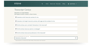 Transcript Genius: AI-Powered Transcript Analysis | Steno